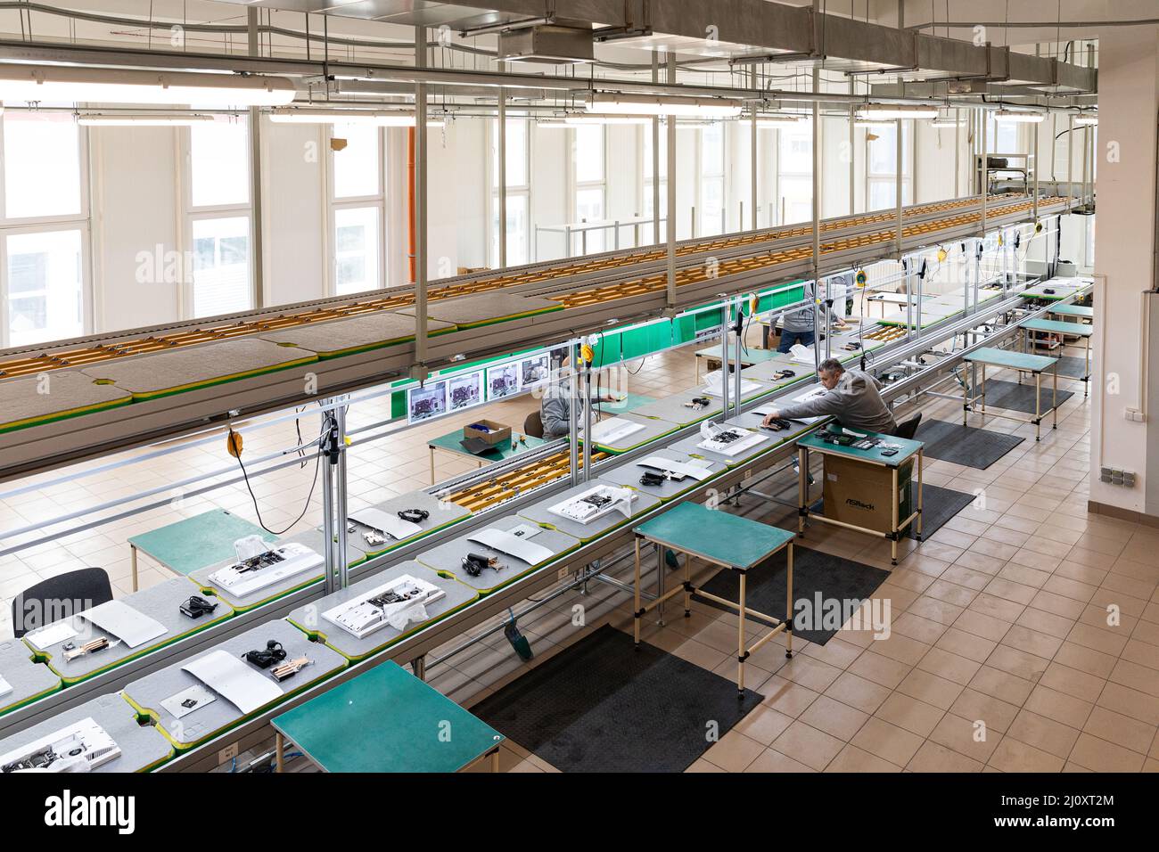 Minsk, Belarus - Dec 15, 2021: Photo of a plant for assembling ...