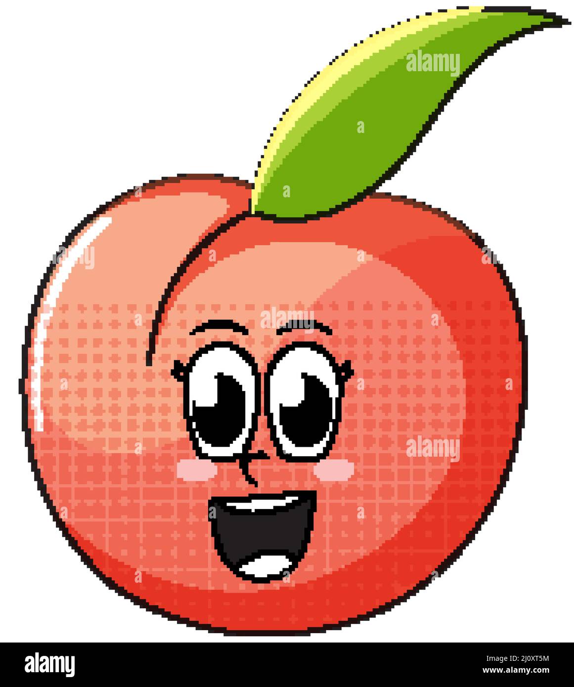 Apple cartoon character on white background illustration Stock Vector ...