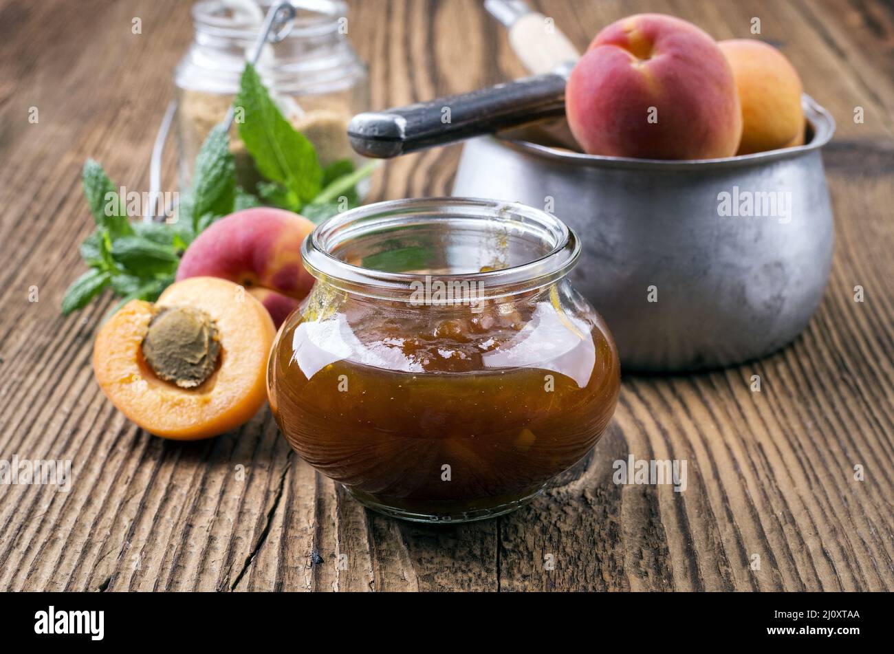 Homemade apricot pulp hi-res stock photography and images - Alamy