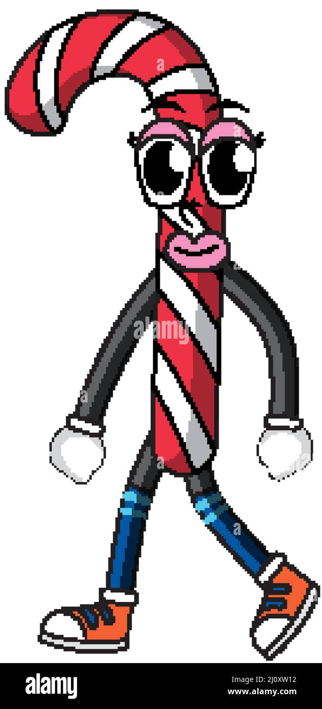 A candy cartoon character on white background illustration Stock Vector ...