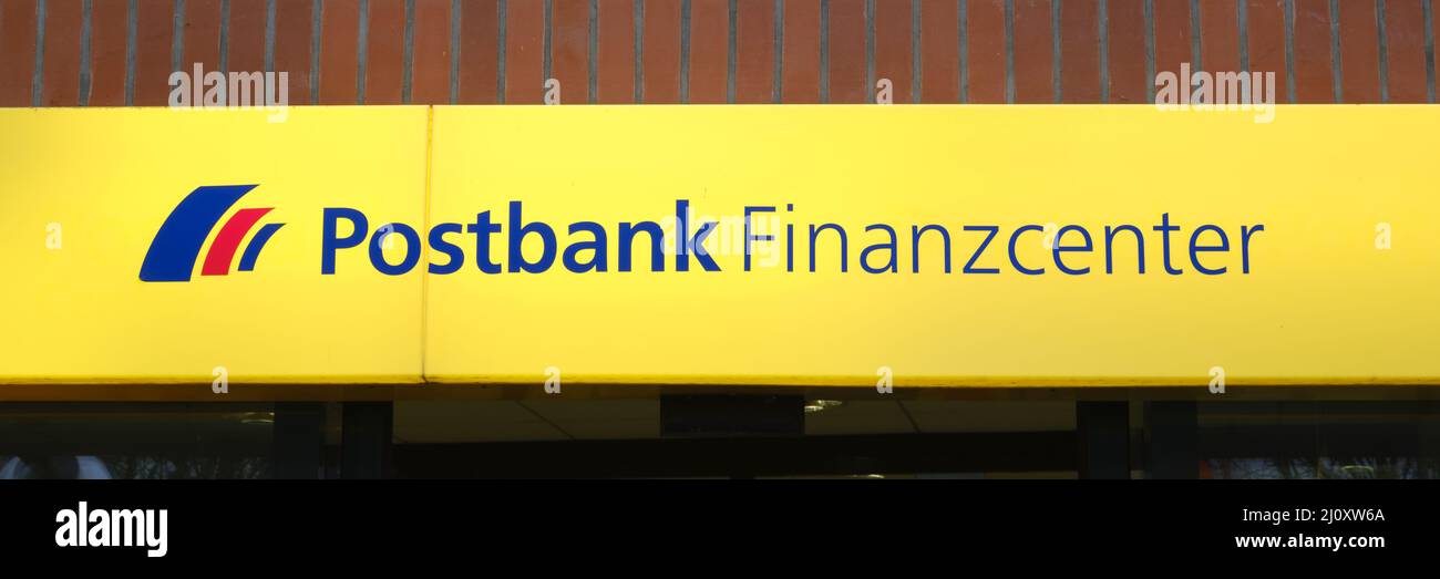 Sign and Logo Postbank Finanzcenter Stock Photo - Alamy