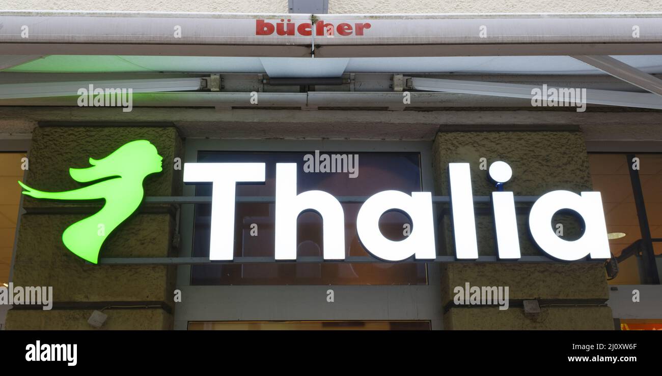 Sign and Logo of Thalia Stock Photo - Alamy