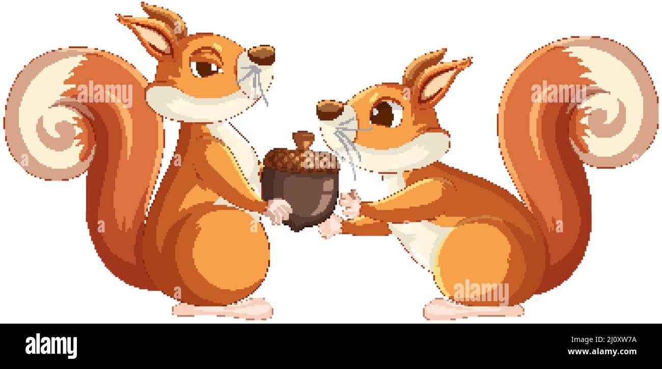 Squirrel With Acorn Clipart