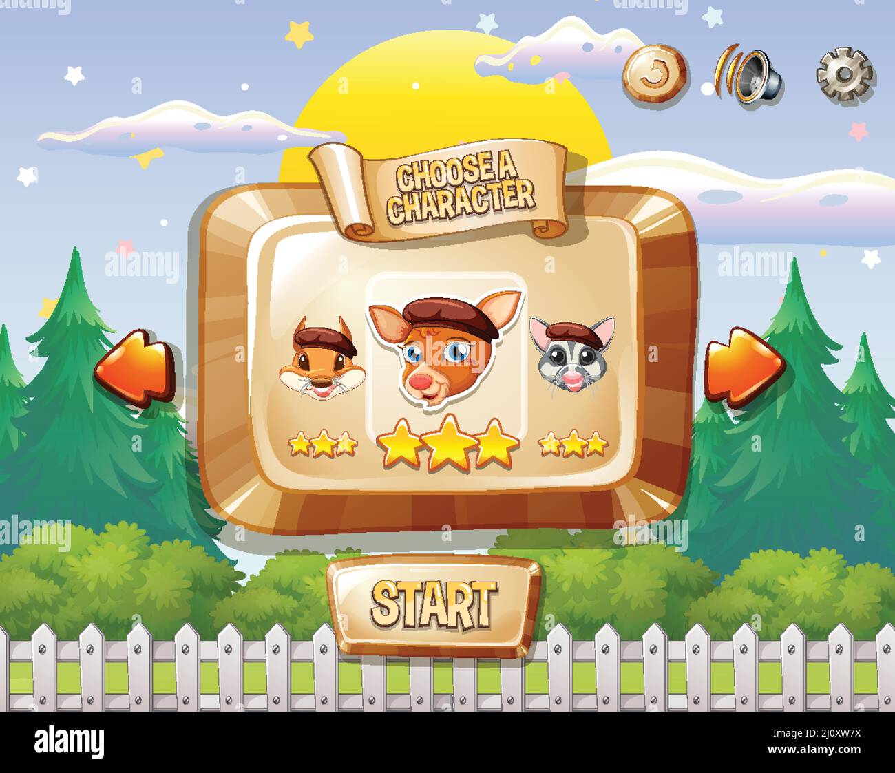 Start template of the game illustration Stock Vector Image & Art - Alamy