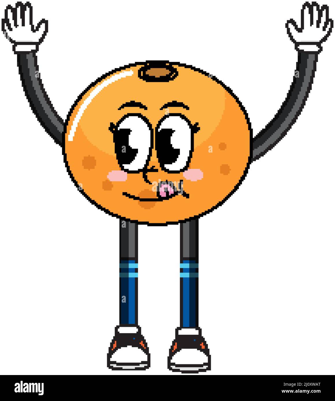 Moon cartoon character on white background illustration Stock Vector ...