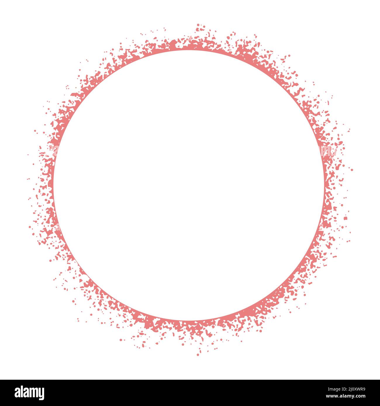 Round frame paint splatter isolated vector illustration. Circular rim ...