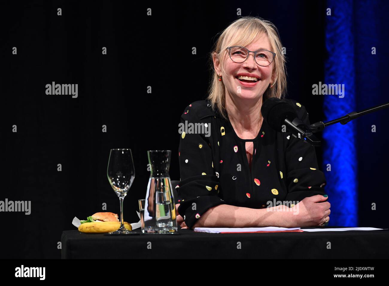 Cologne, Germany. 18th Mar, 2022. Actress Therese Hämer reads at Lit ...