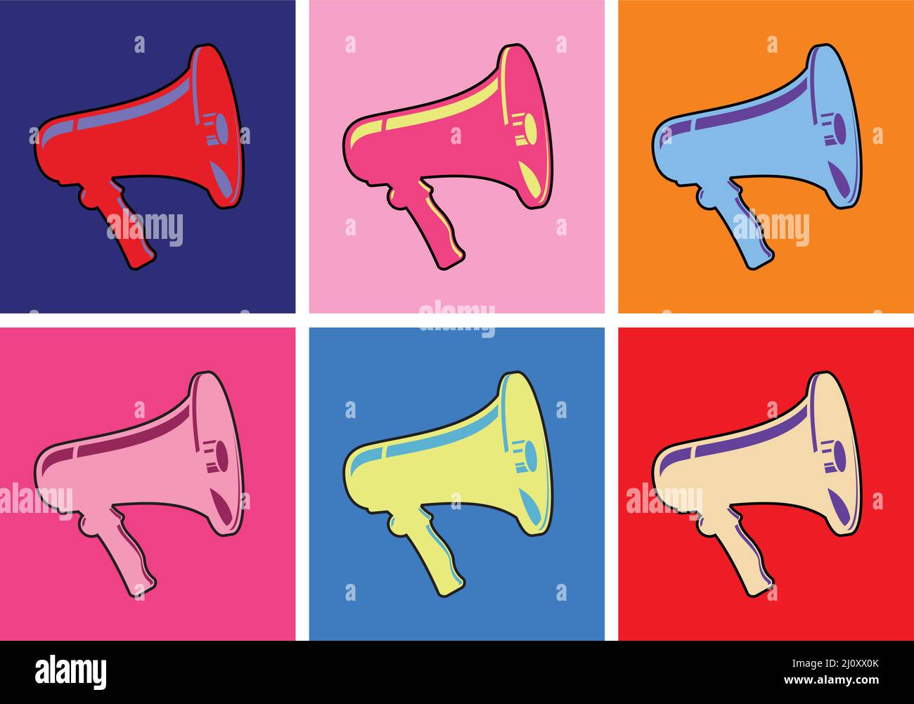 Megaphone speak up speech Stock Vector Images - Alamy