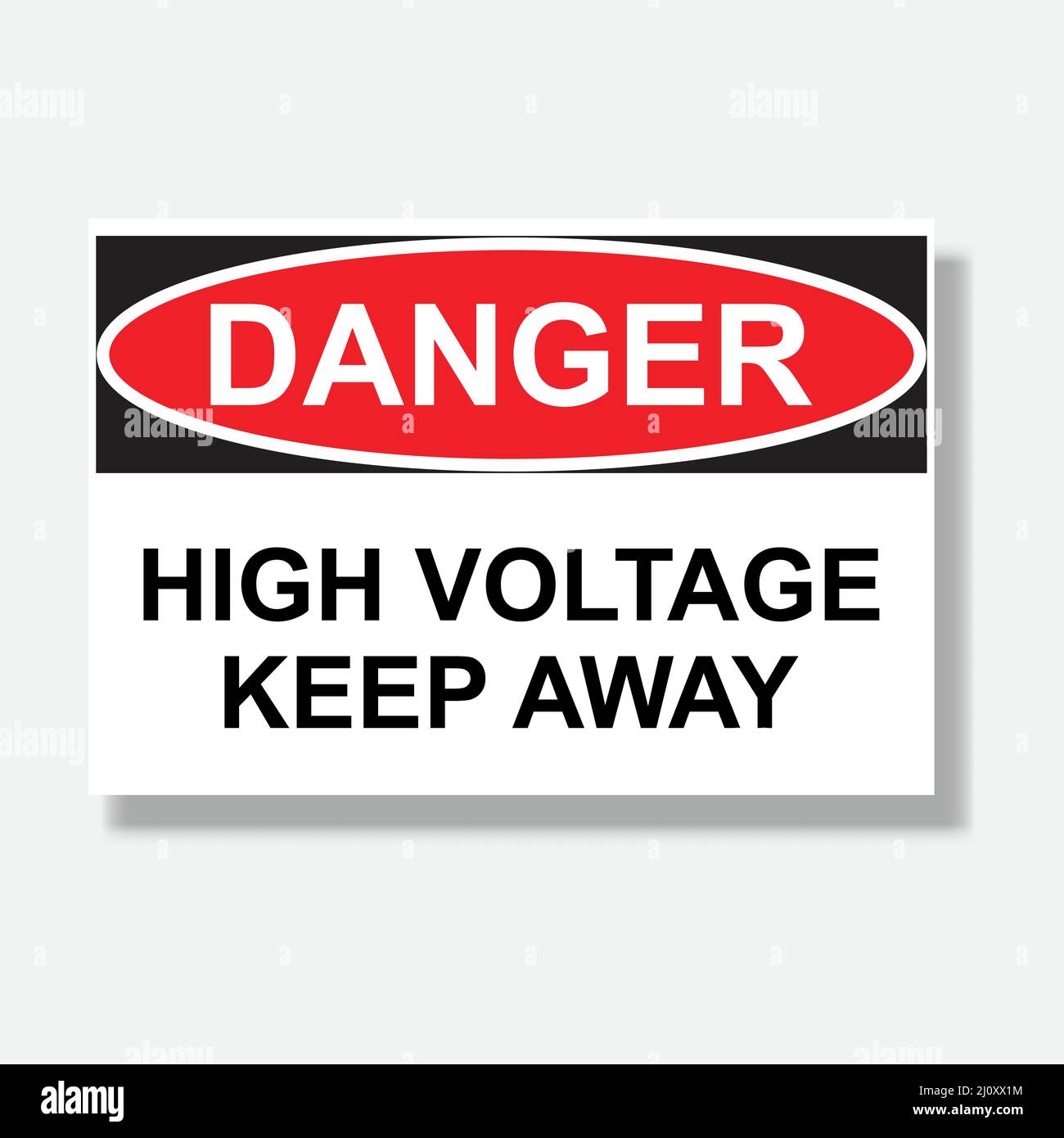 Danger high voltage keep away sign icon vector No access, no entry ...