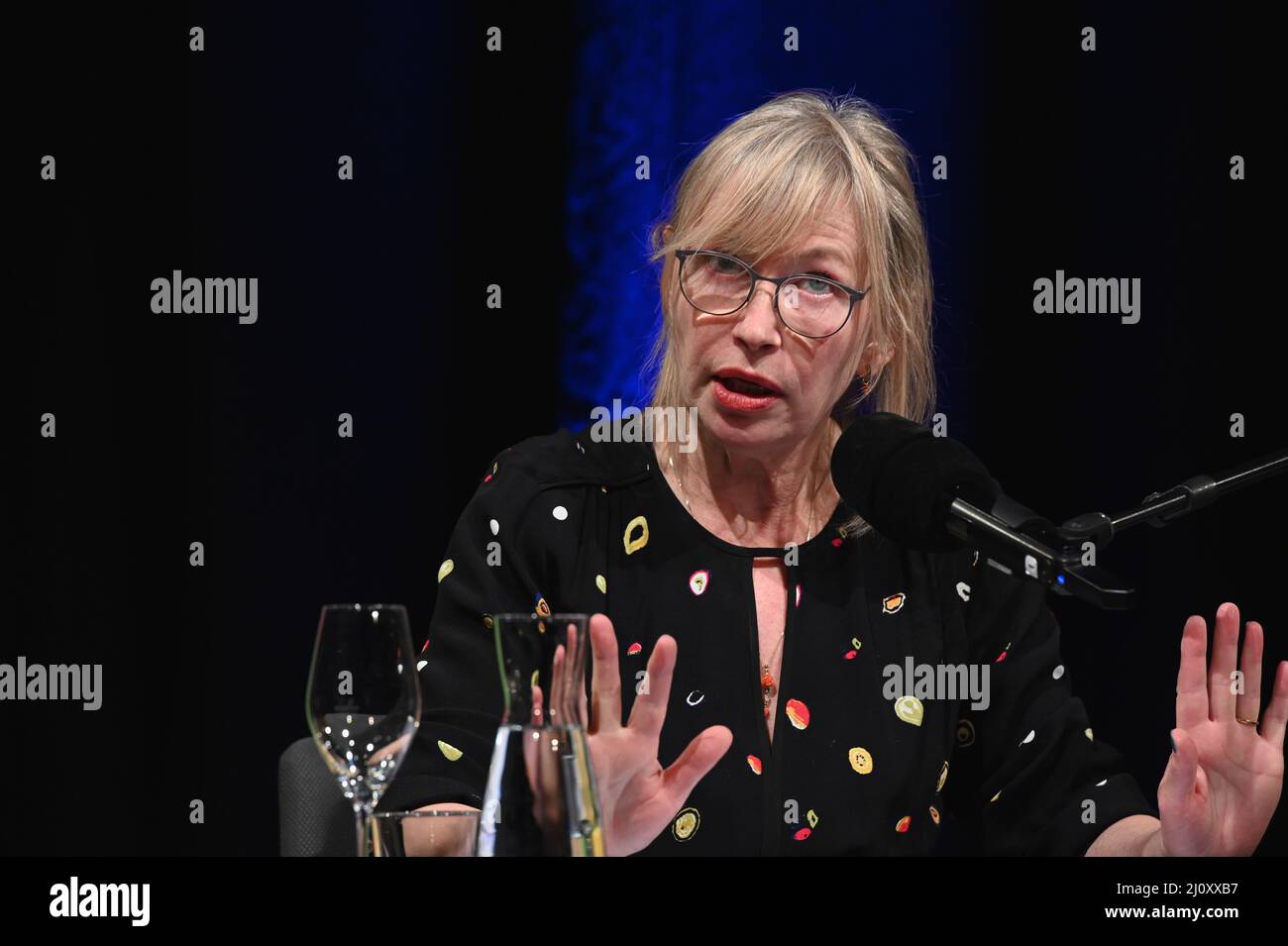 Cologne, Germany. 18th Mar, 2022. Actress Therese Hämer reads at Lit ...