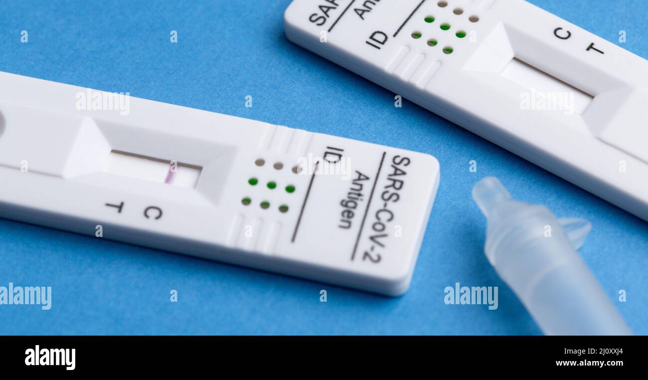 Negative test result by using rapid test device for COVID-19 Stock ...