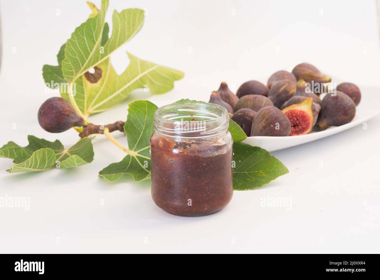 bio Fig jam in glass Stock Photo - Alamy