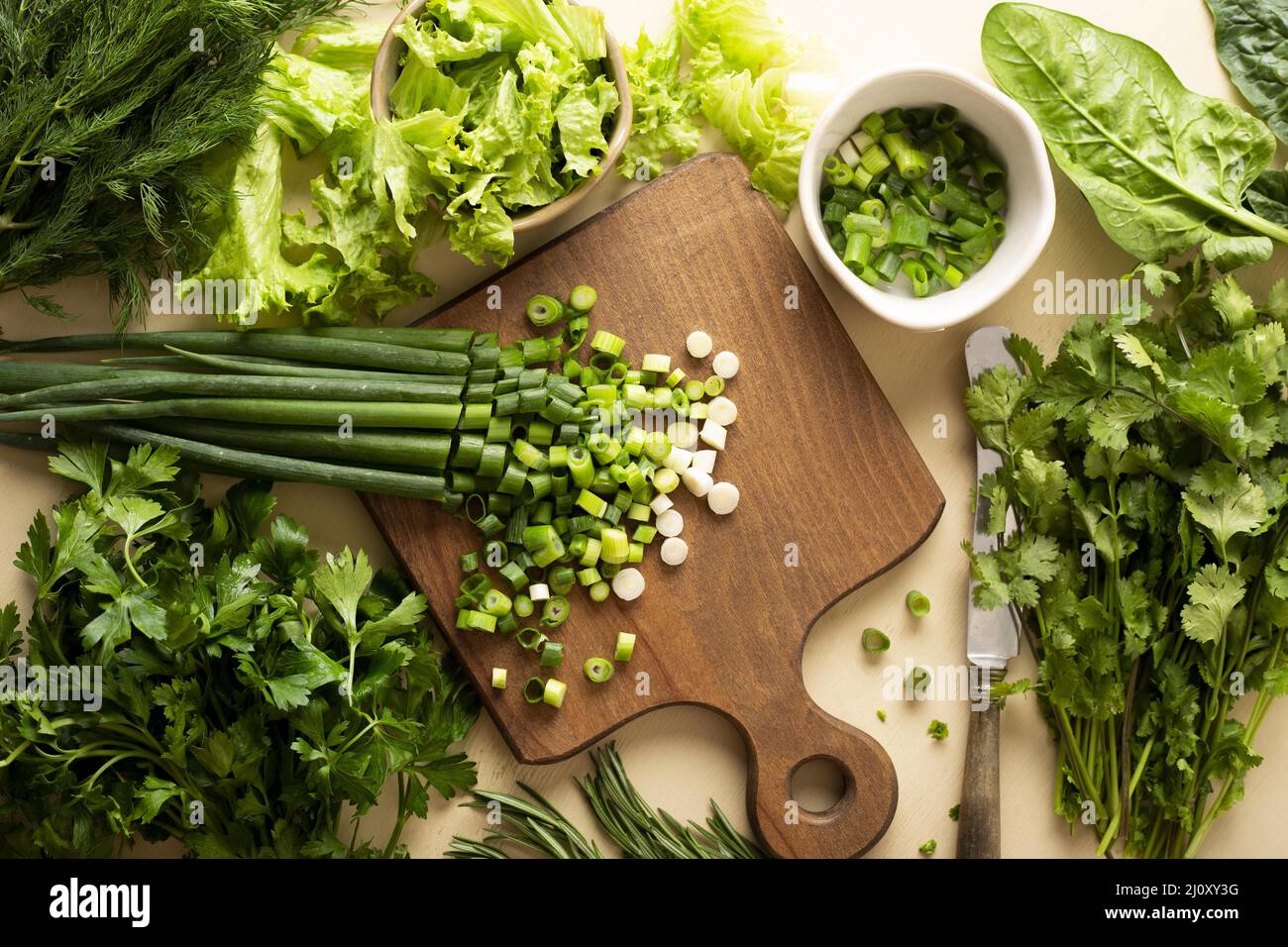 Flat lay green vegetables assortment. High quality photo Stock Photo ...