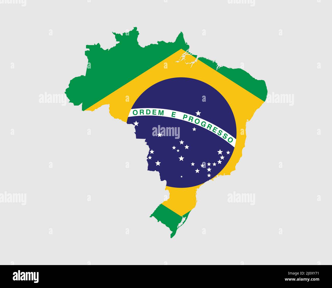 Brazil Map Flag Map Of Brazil With The Brazilian Country Flag Vector