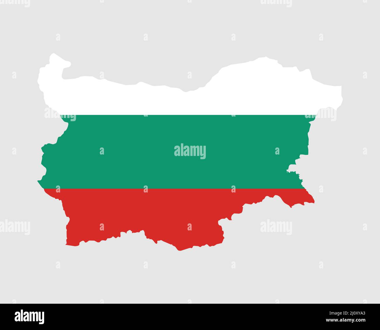 Bulgaria Map Flag. Map of Bulgaria with the Bulgarian country flag ...