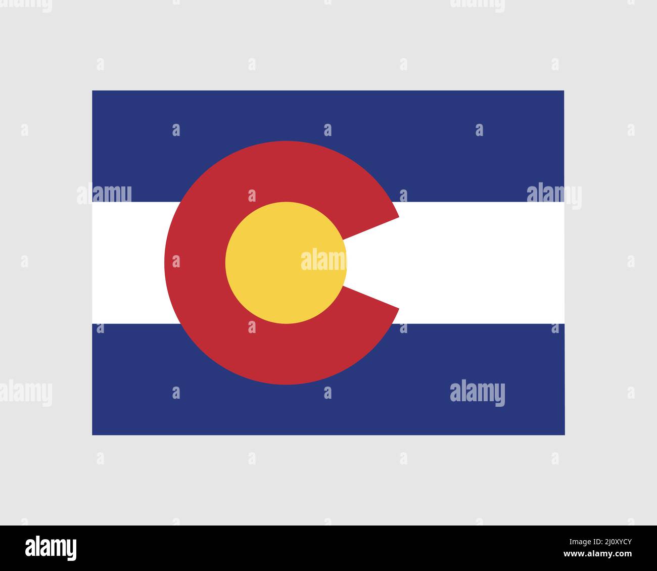 Colorado Map Flag. Map of CO, USA with the state flag. United States ...