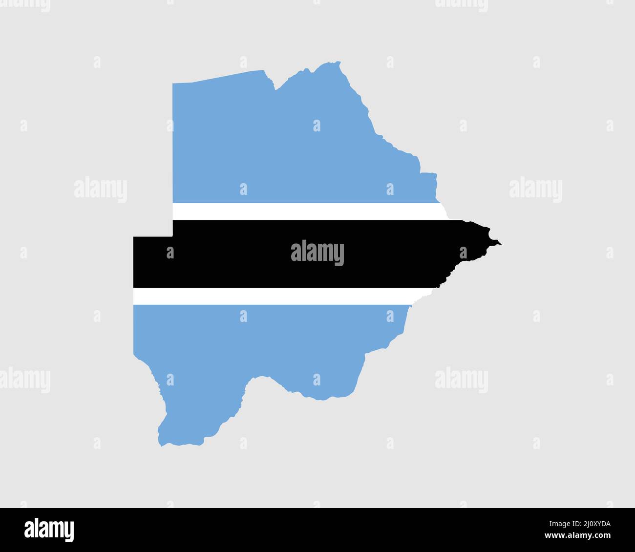 Botswana Map Flag. Map of Botswana with the Batswana country flag. Vector Illustration Stock ...