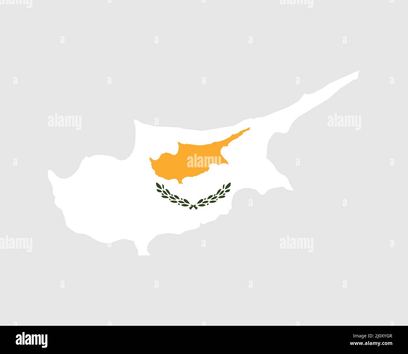 Cyprus Map Flag. Map of Cyprus with the Cypriot country banner. Vector ...