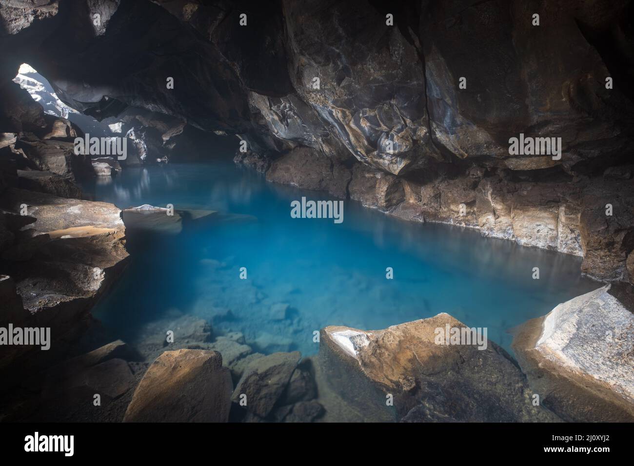 Grjotagja hot spring cave hi-res stock photography and images - Alamy