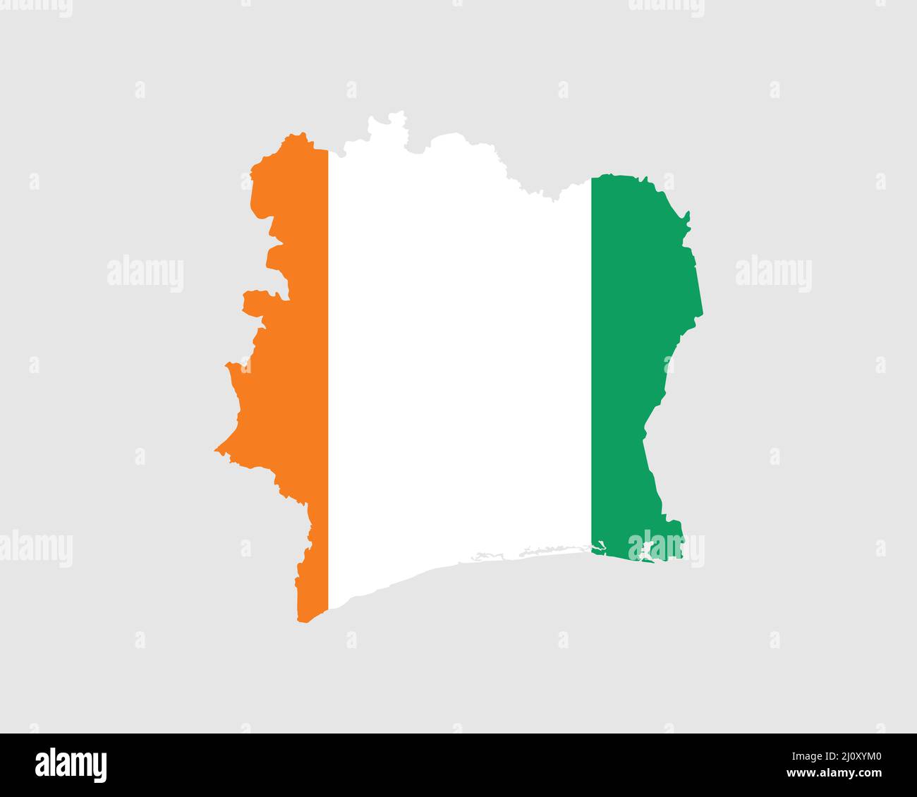 Ivory Coast Map Flag Map Of The Republic Of Côte Divoire With The
