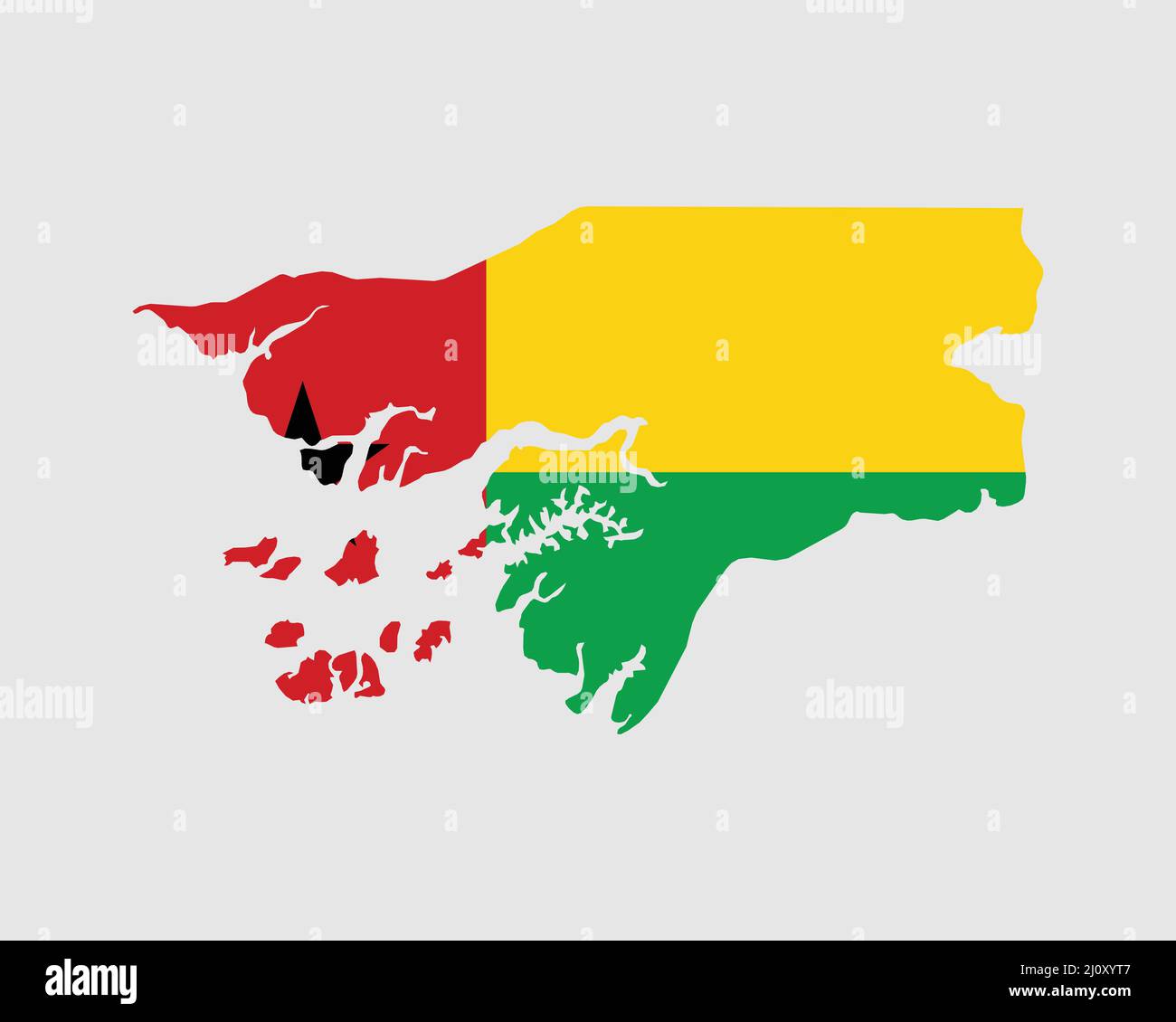 Map guinea bissau flag Stock Vector Images - Alamy