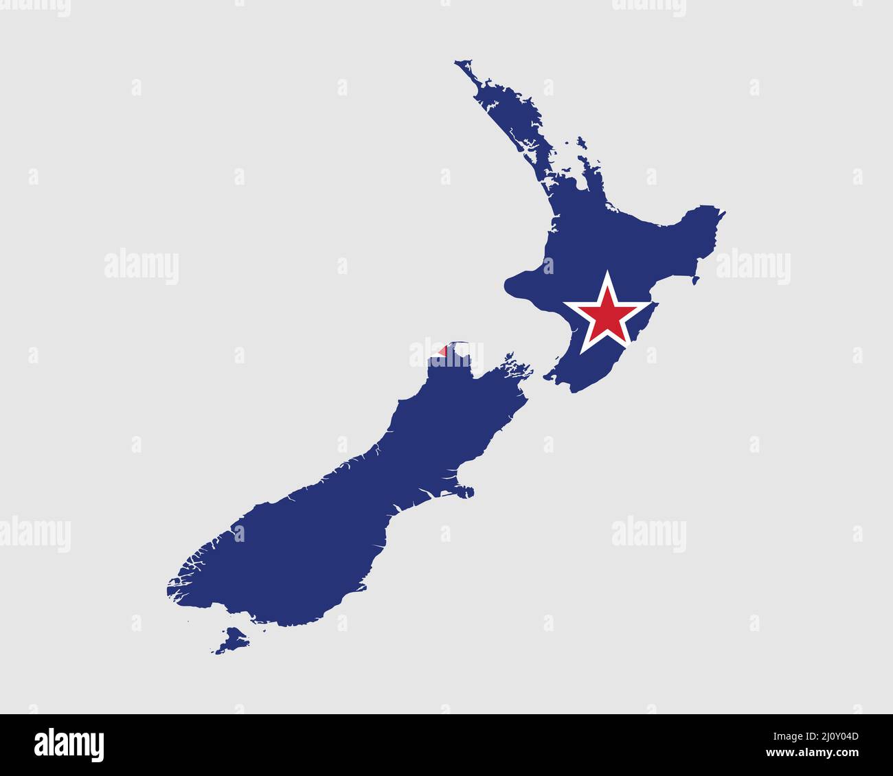 New Zealand Flag Map. Map of New Zealand with the Kiwi country banner ...