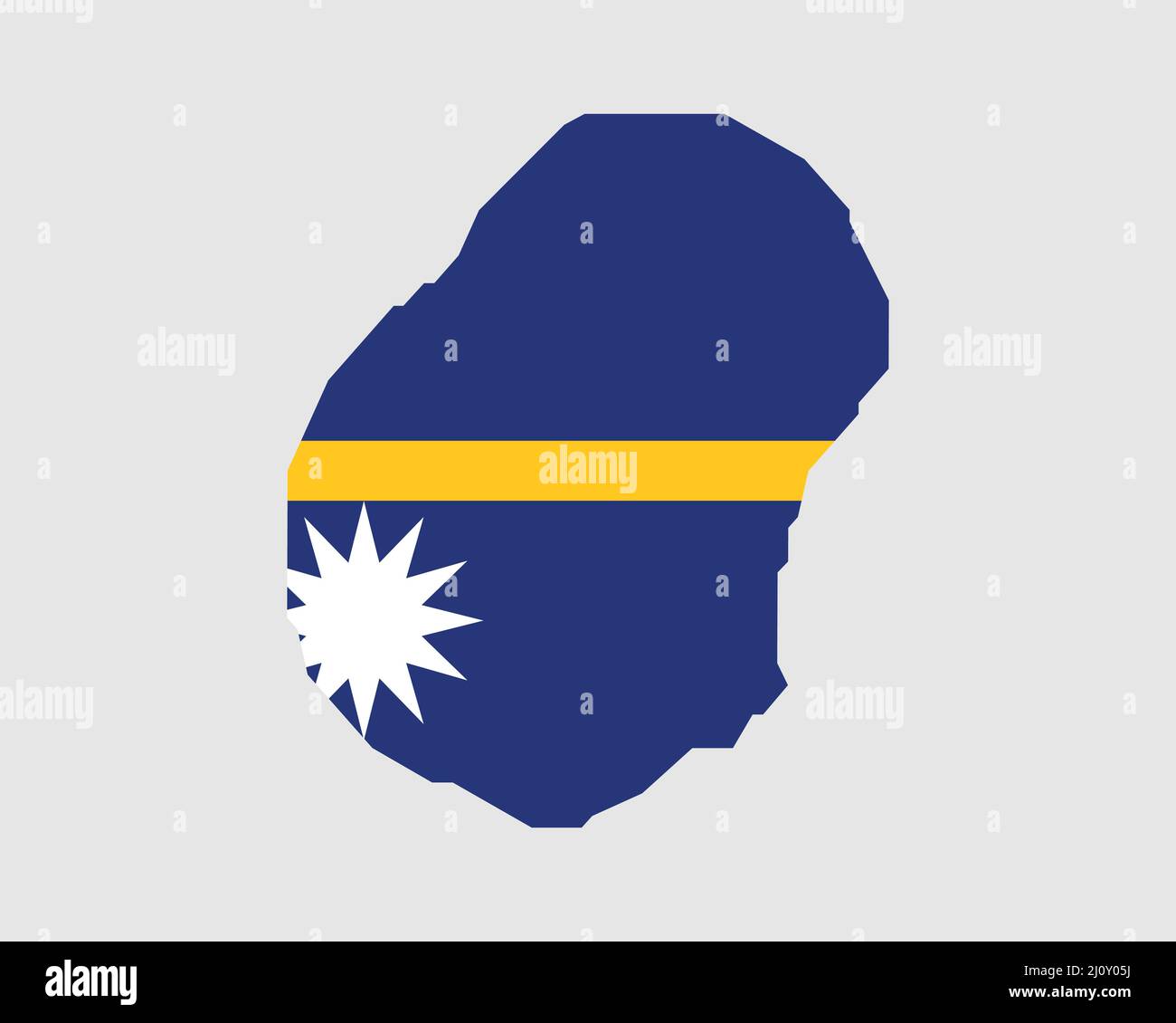 Nauru Flag Map. Map of the Republic of Nauru with the Nauruan country ...