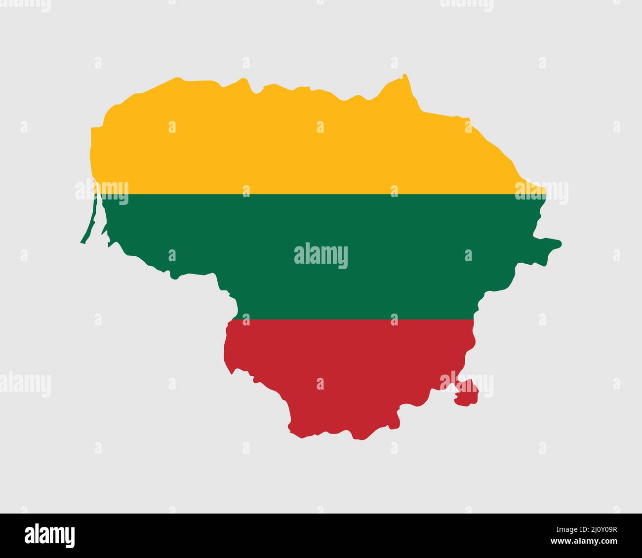 Lithuania Map Flag. Map of the Republic of Lithuania with the ...