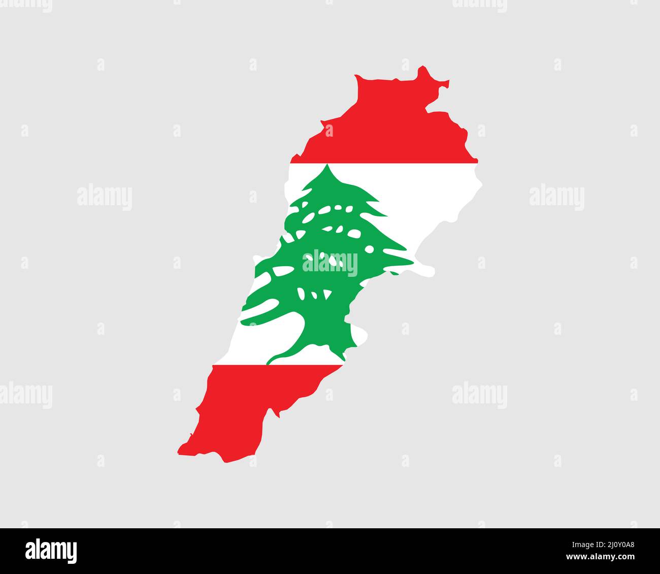 Lebanon Map Flag. Map of the Lebanese Republic with the Lebanese ...