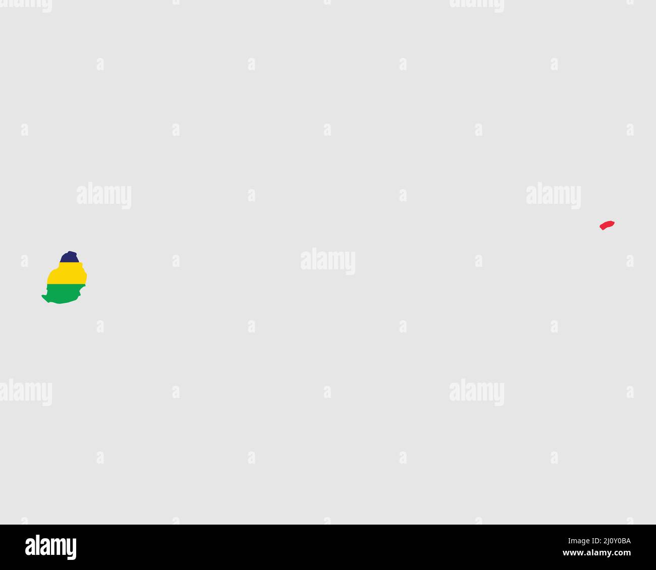 Mauritius Map Flag. Map of the Republic of Mauritius with the Mauritian ...