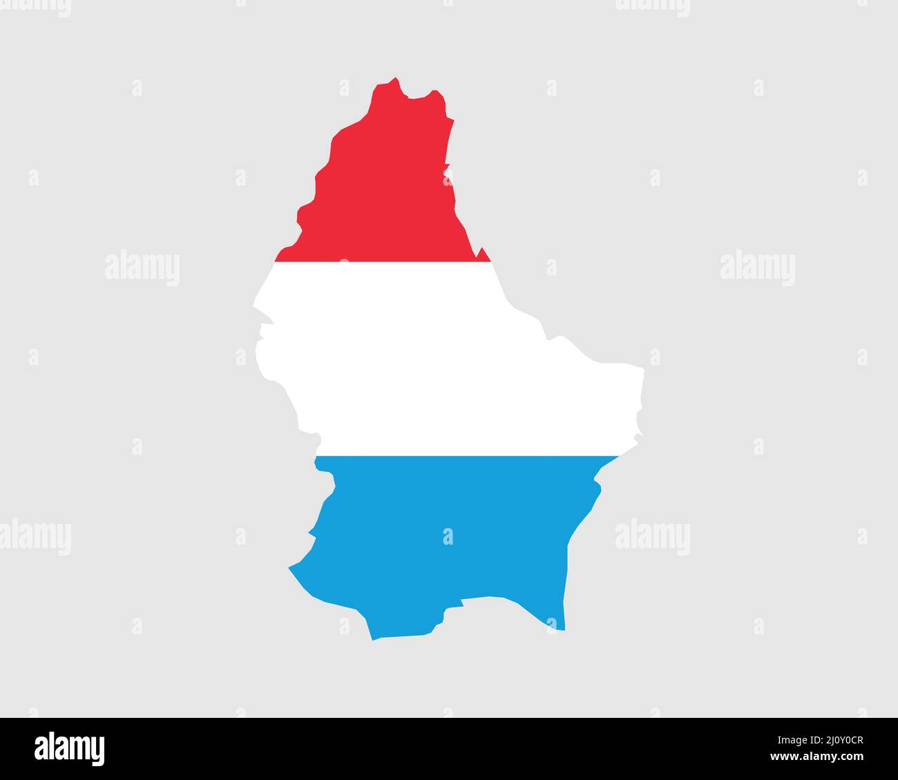 Luxembourg Map Flag. Map of the Grand Duchy of Luxembourg with country ...