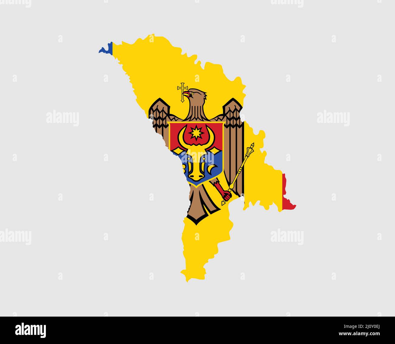 Moldova Map Flag. Map of the Republic of Moldova with the Moldovan ...