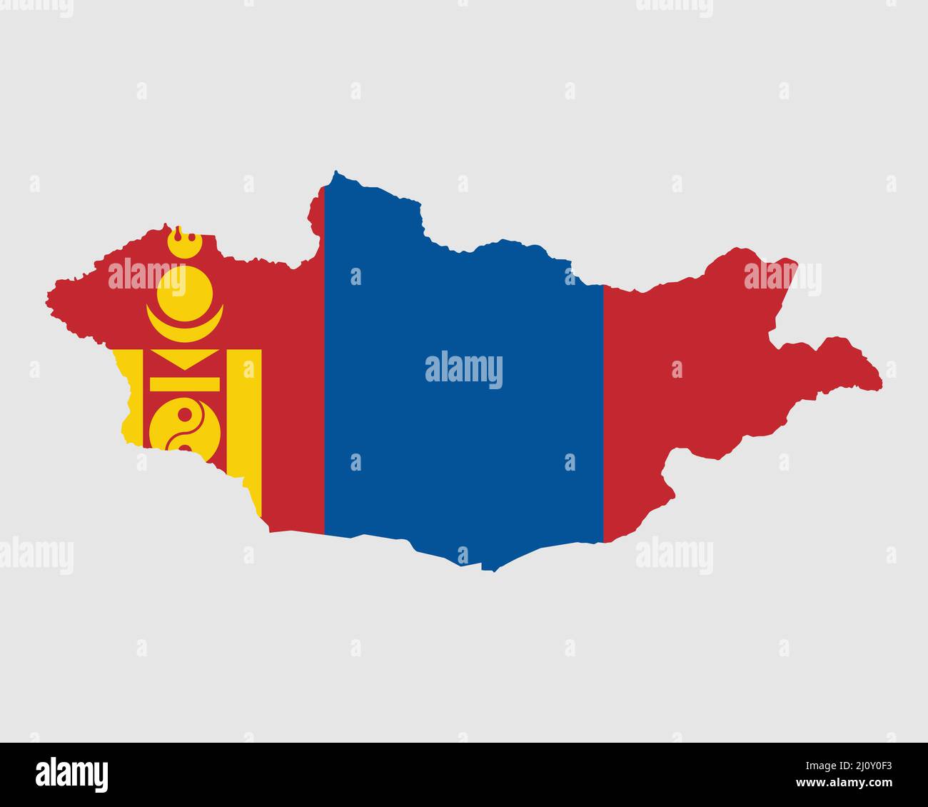Mongolia Map Flag. Map of Mongolia with the Mongolian country banner. Vector Illustration Stock ...