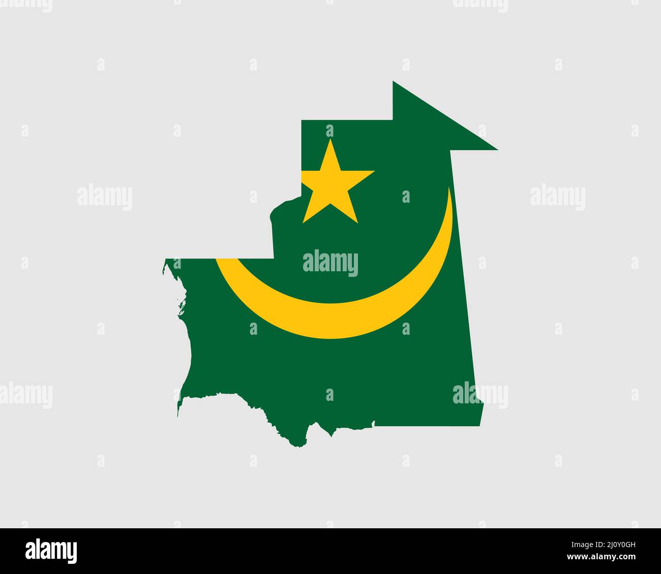 Mauritania Map Flag Map Of The Islamic Republic Of Mauritania With The
