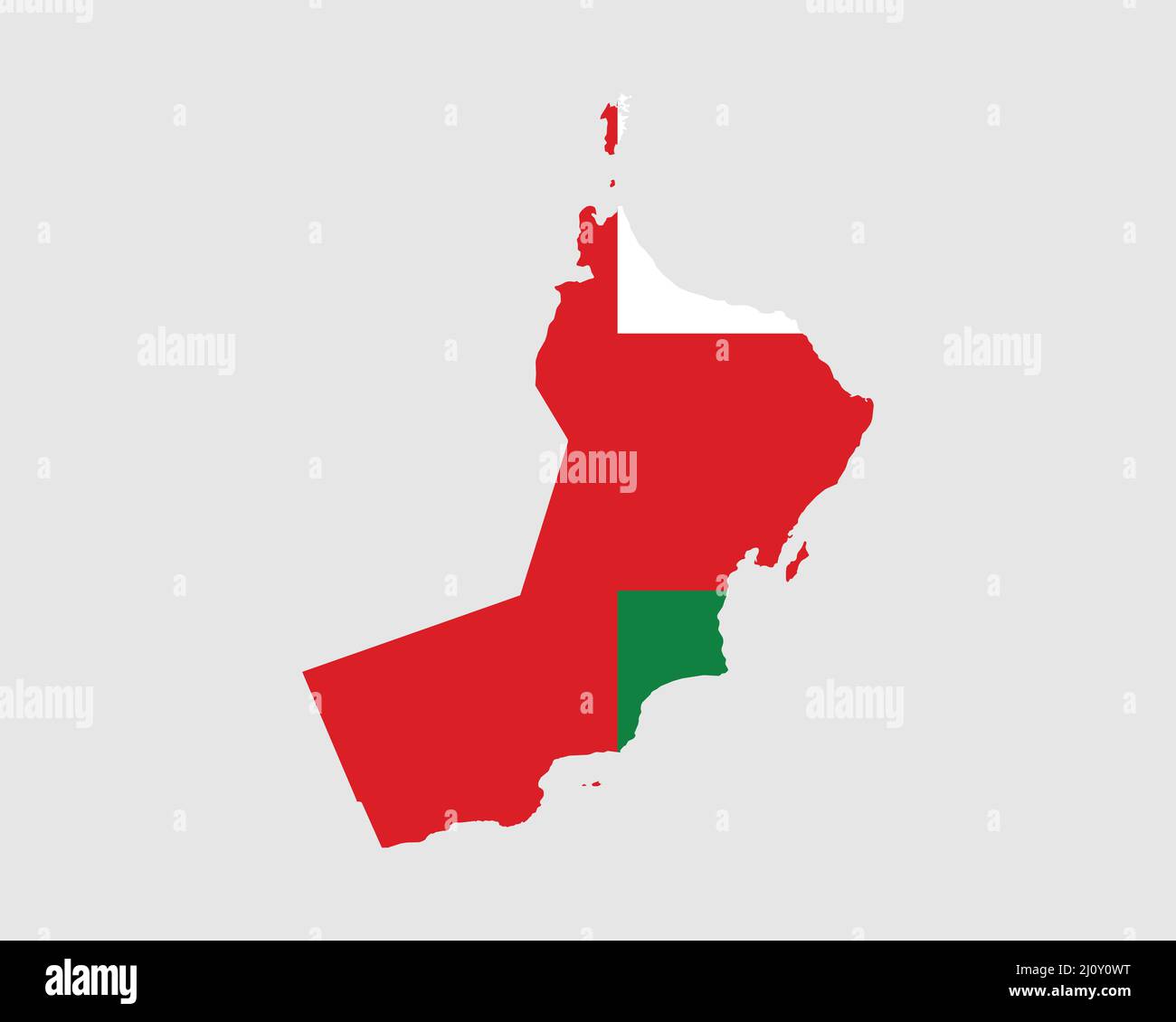 Oman Flag Map. Map of the Sultanate of Oman with the Omani country ...