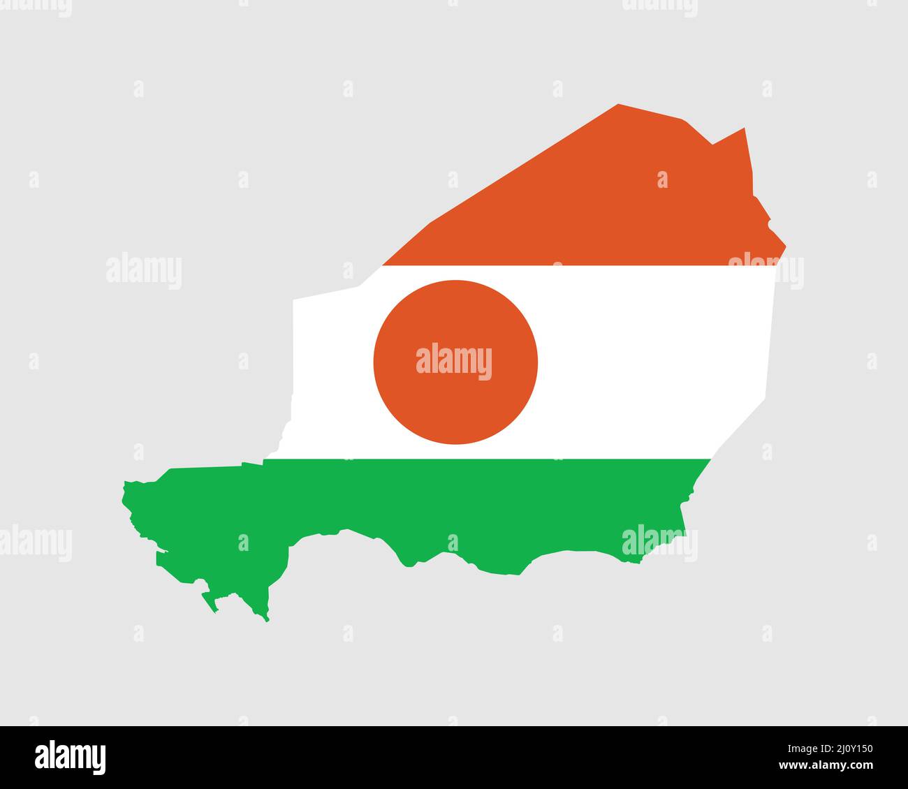 Niger Flag Map. Map of the Republic of the Niger with the Nigerien ...