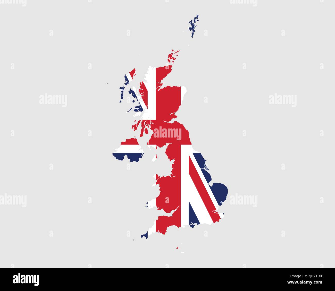 United Kingdom Flag Map Map Of The United Kingdom Of Great Britain And