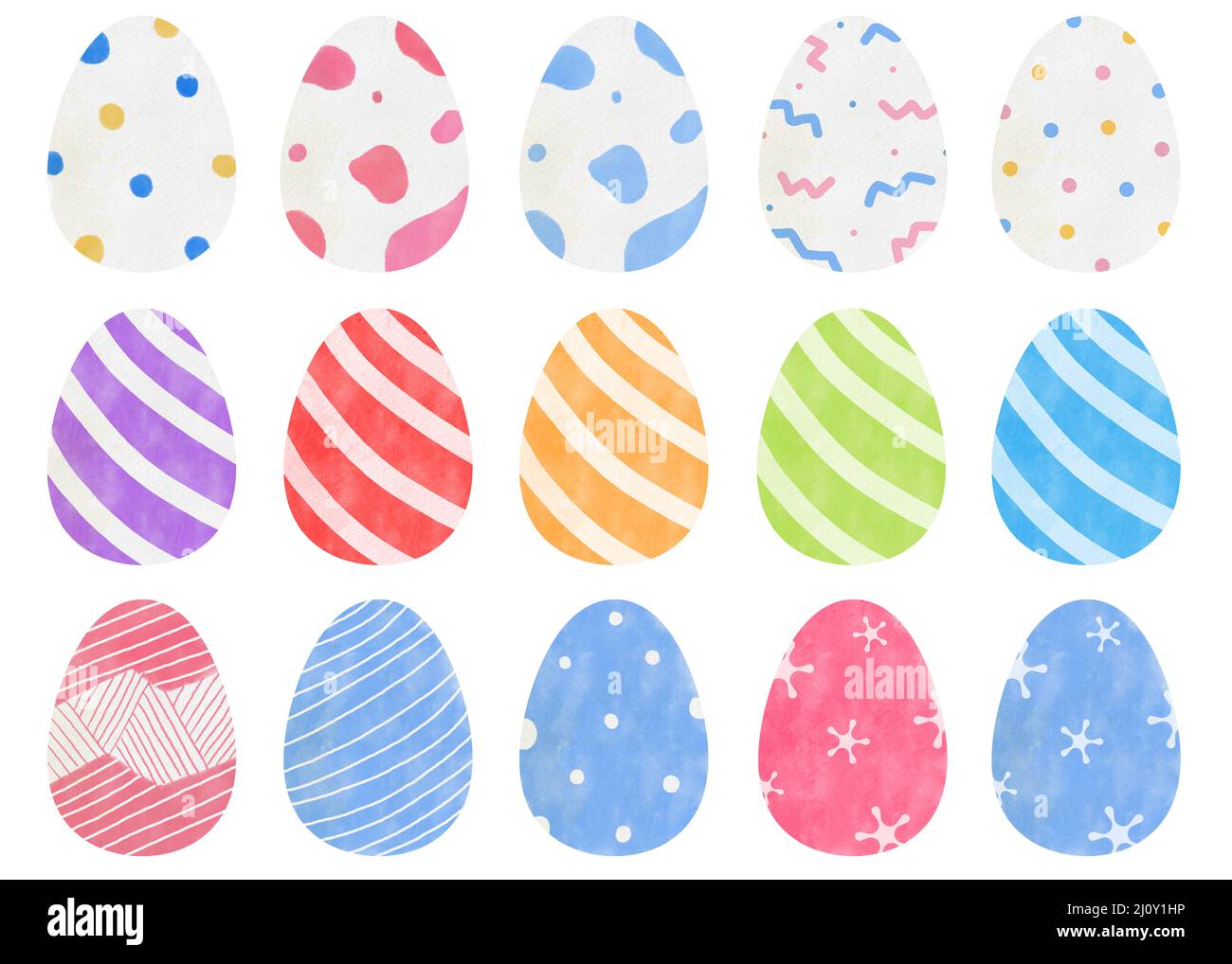 Easter egg watercolor illustration isolated on white background Stock ...