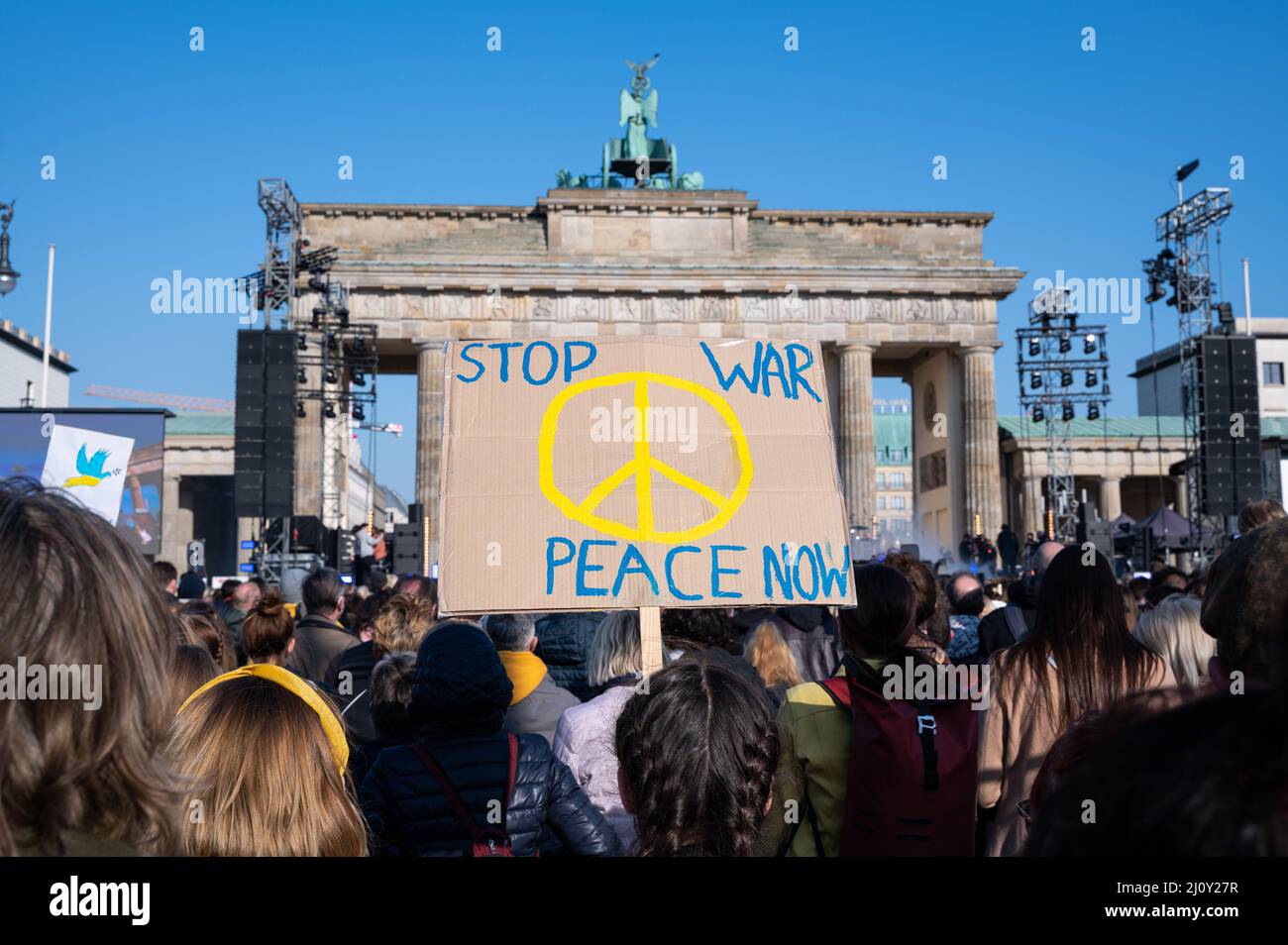 20.03.2022, Berlin, Germany, Europe - Peace protest and charity concert ...