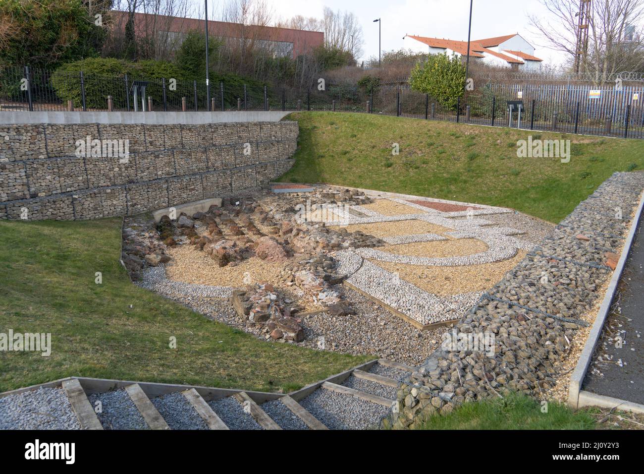 Roman bath house remains, of unique design by or for Emperor Hadrian ...