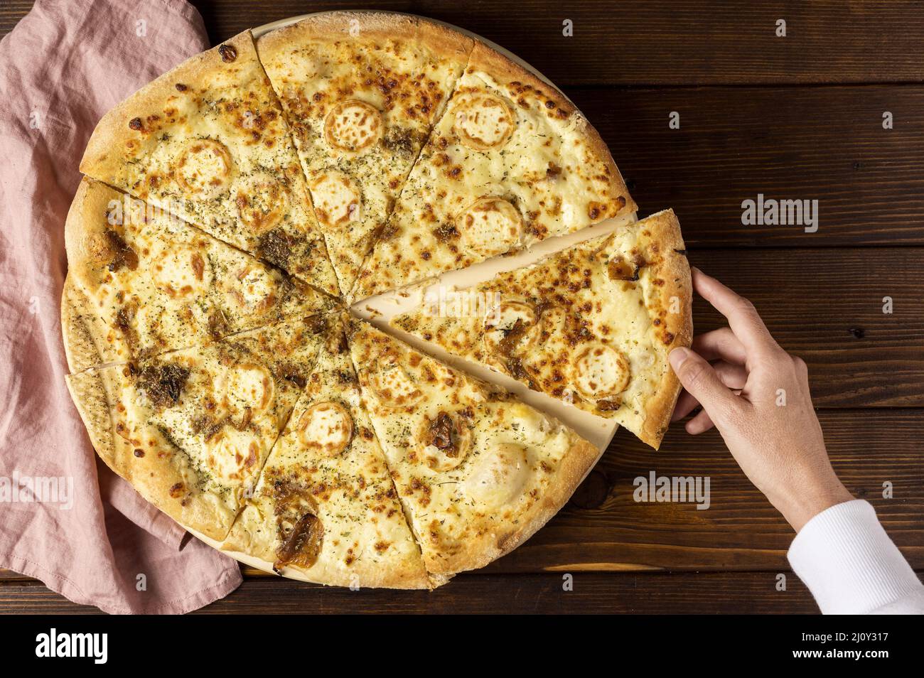 Pizza slice top view hi-res stock photography and images - Alamy