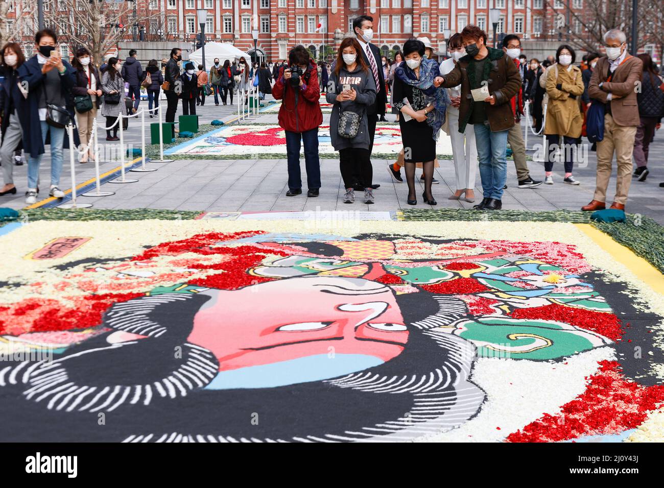Tokyo, Japan. 21st Mar, 2022. Tokyo Governor Yuriko Koike (wearing a ...