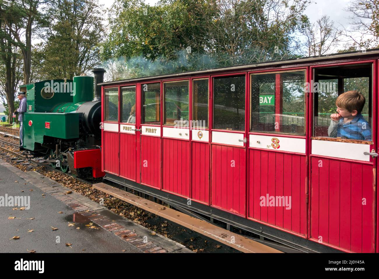 WOODY BAY, DEVON, UK - OCTOBER 19 :Lynton and Barnstaple Steam Railway ...