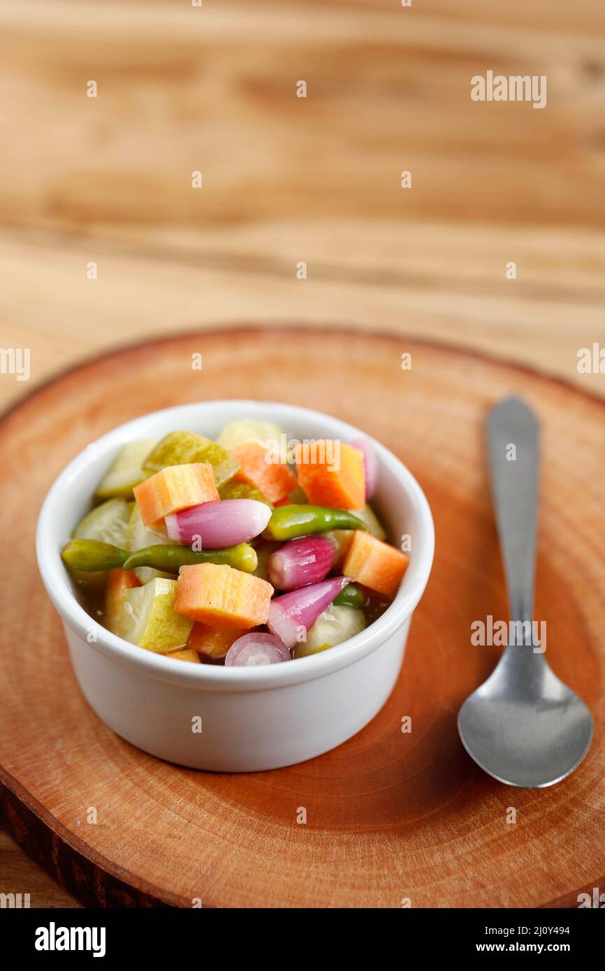 Acar, Side Dish for Chicken, Meat, or Martabak Dish. Diced Carrot and ...