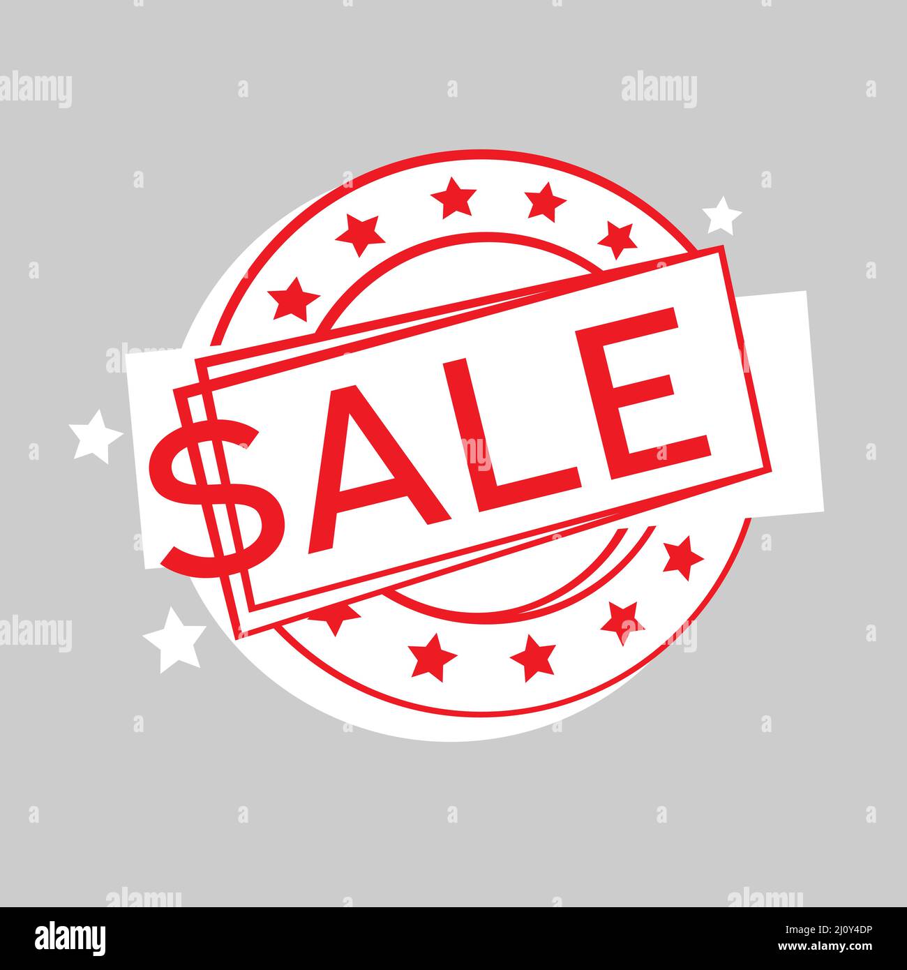 Sale isolated icon, sticker. Red sale sign for promotion design. Dollar ...