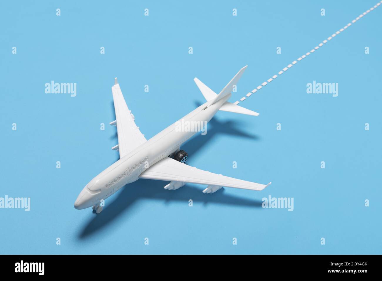 High angle plane blue background. High quality photo Stock Photo - Alamy