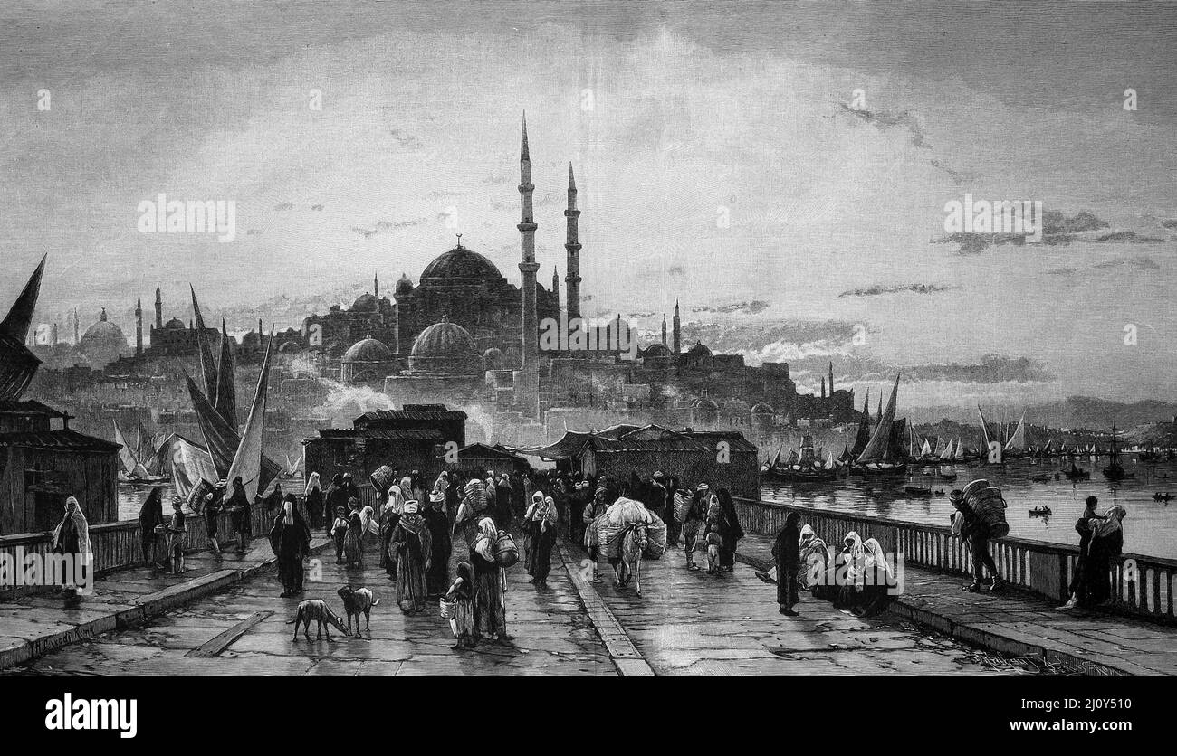 Bosphorus bridge in istanbul turkey Black and White Stock Photos ...