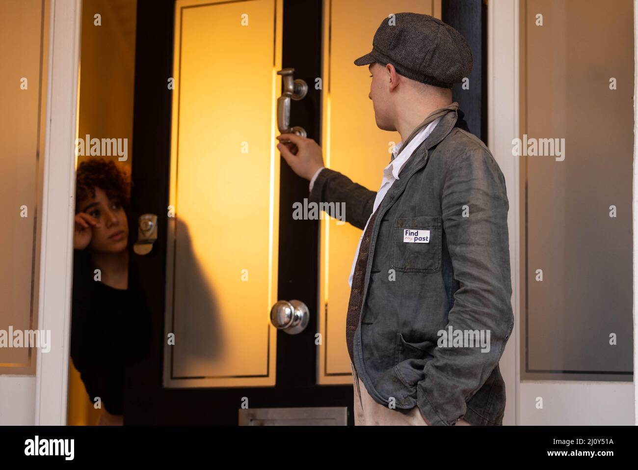 EDITORIAL USE ONLY (Left to right) Christina Alikatora and Reece Gray ...