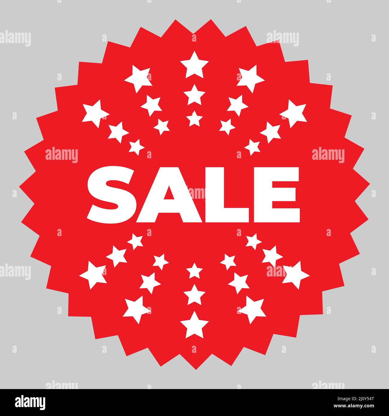 Sale isolated icon, sticker. Red sale sign for promotion design ...