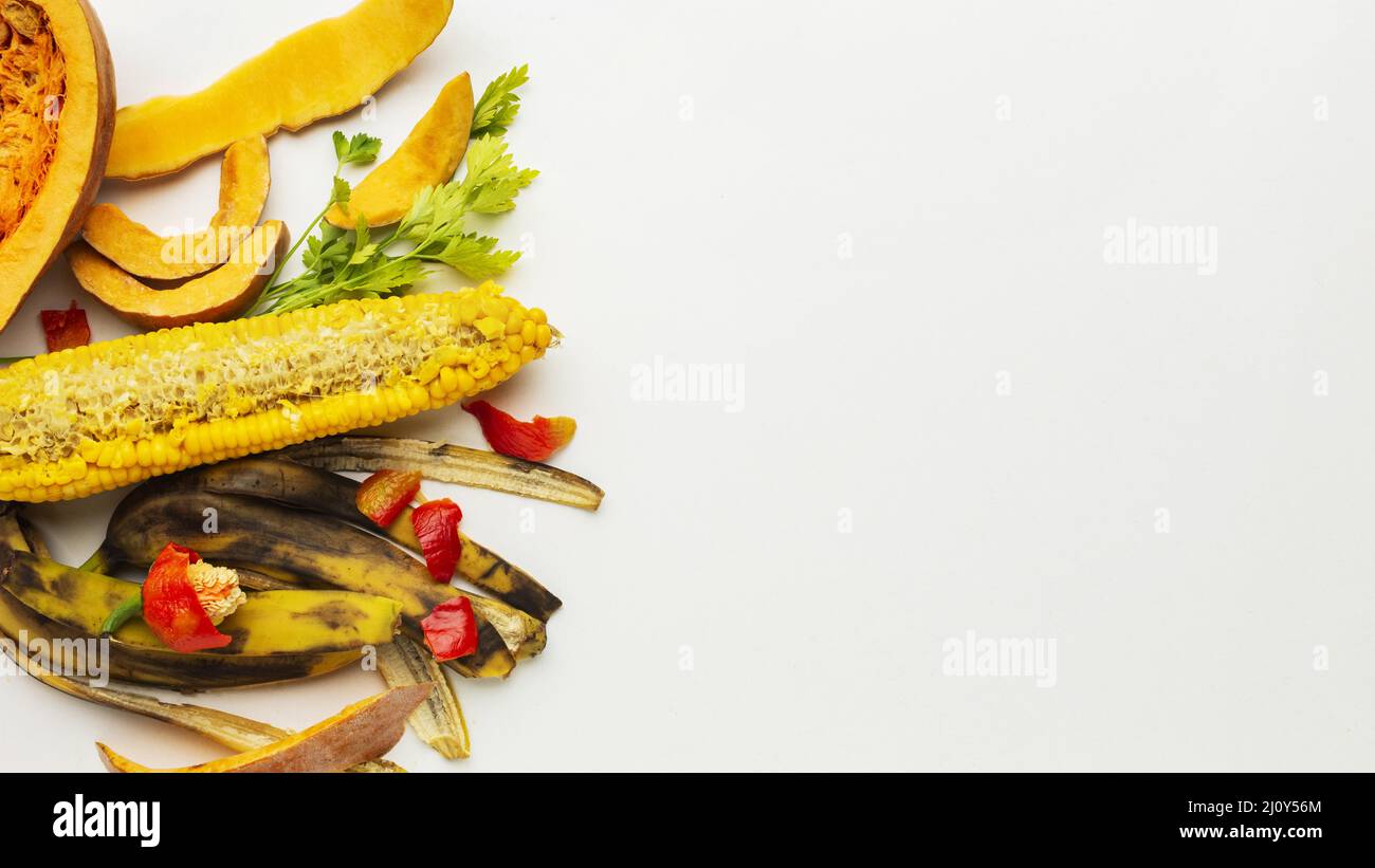 Leftover food waste fruit top view. High quality photo Stock Photo - Alamy